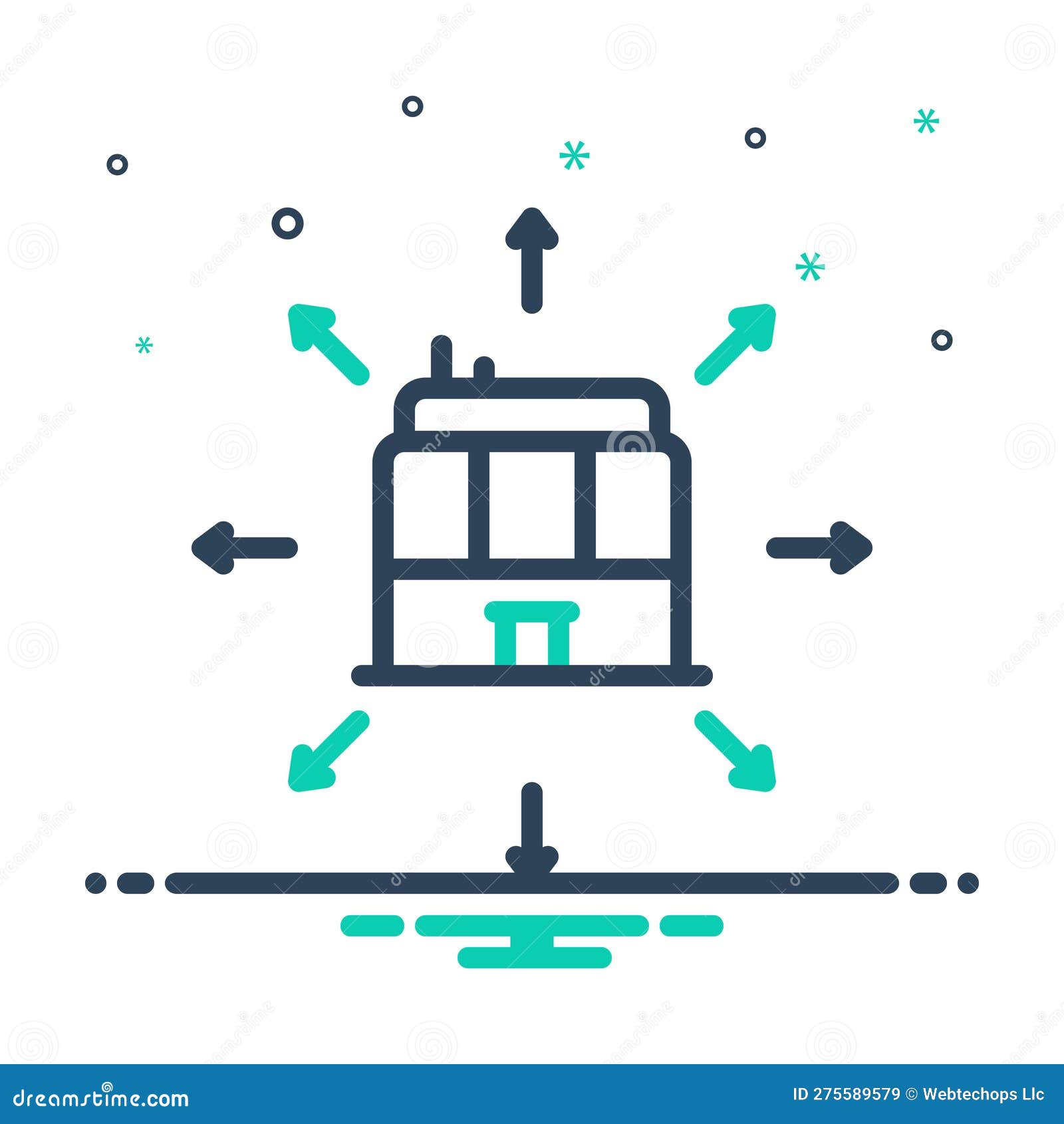 Mix Icon for Distributions, Delivery and Trading Stock Vector ...