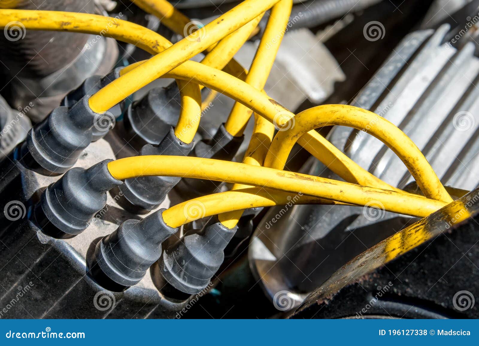 Distributor Cap on Car Engine Stock Photo - Image of industry, quality ...