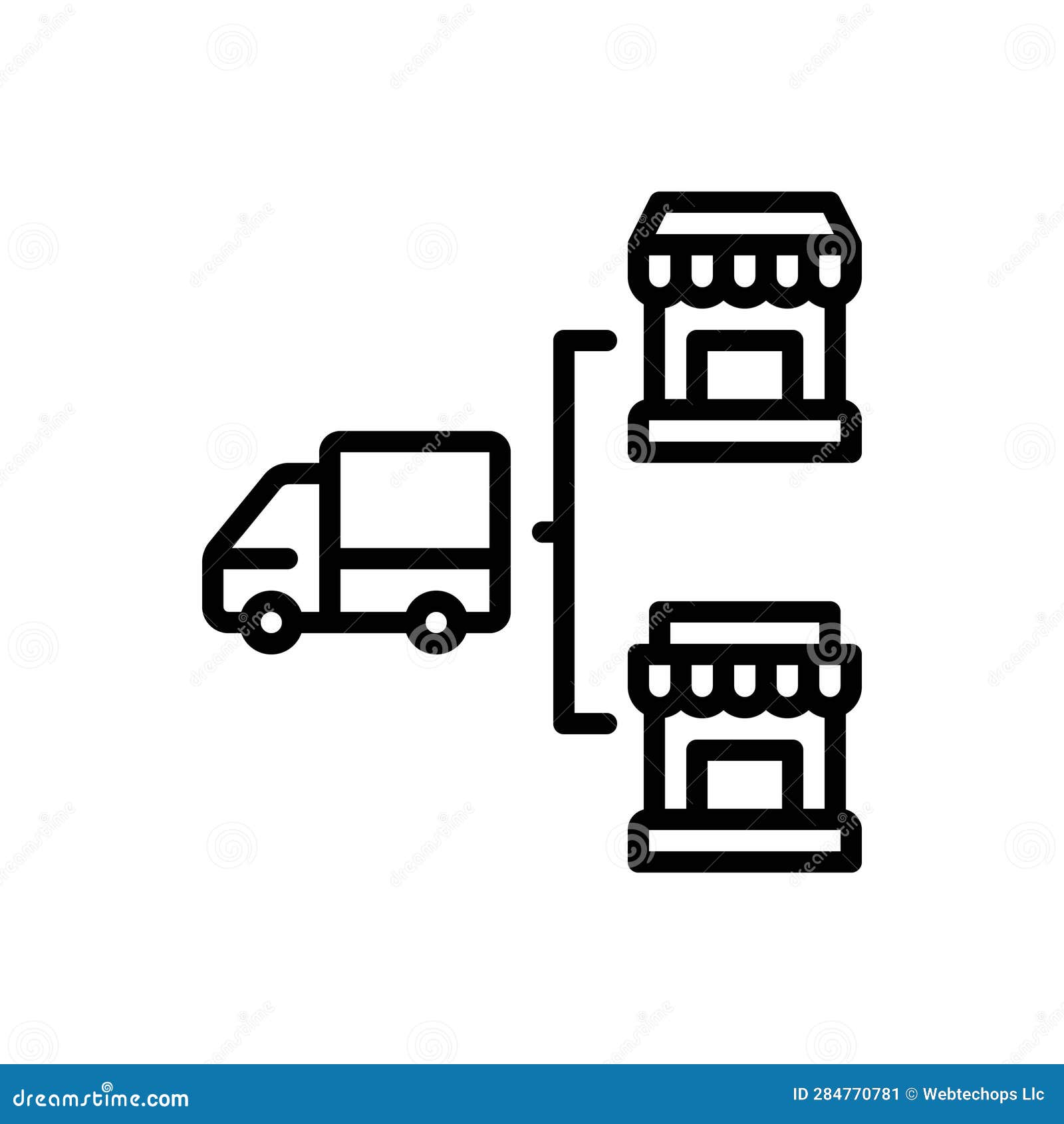 Black Line Icon for Distributor, Dealer and Seller Stock Vector ...