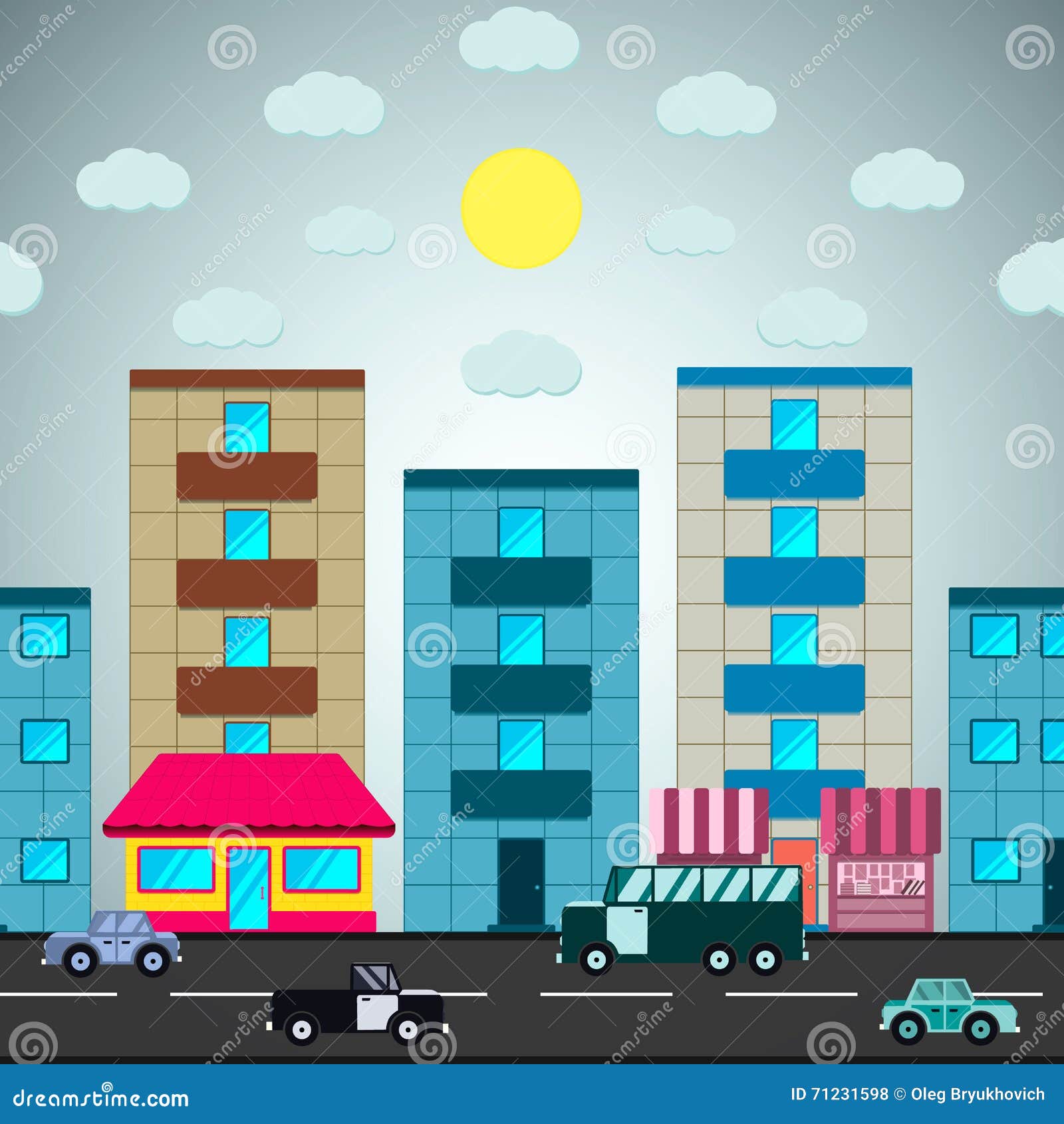 District of the city stock vector. Illustration of residential - 71231598