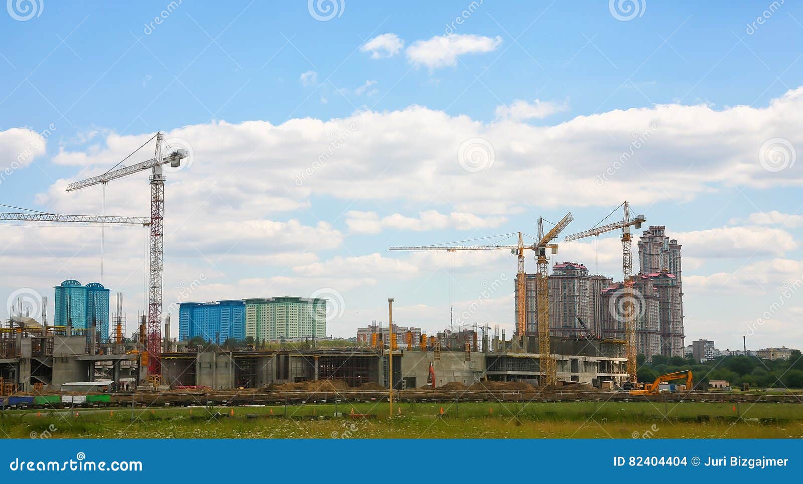 District of City Under Construction Stock Photo - Image of horizon ...