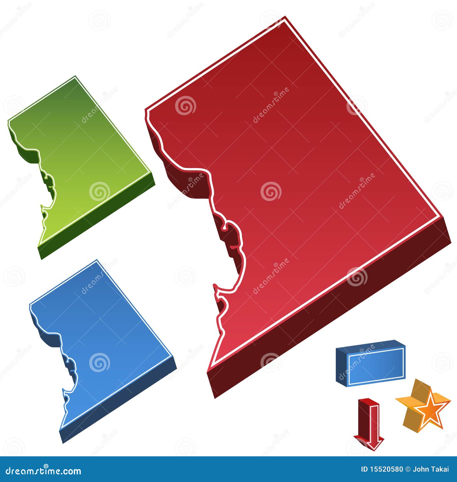 District Of Columbia State Map Vector Illustration | CartoonDealer.com ...