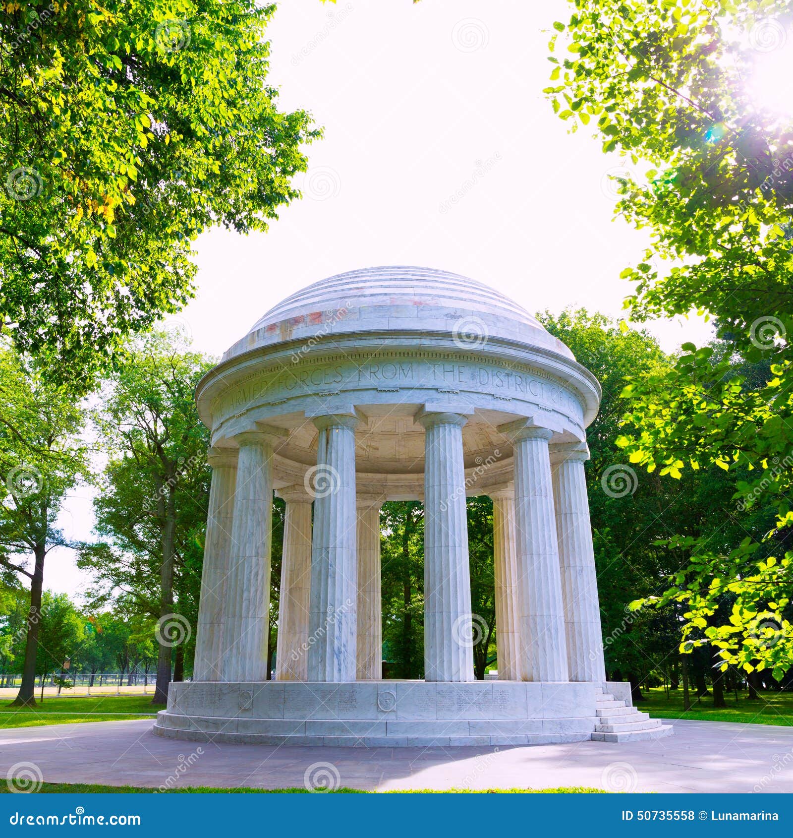 District of Columbia War Memorial Washington DC Stock Photo - Image of ...