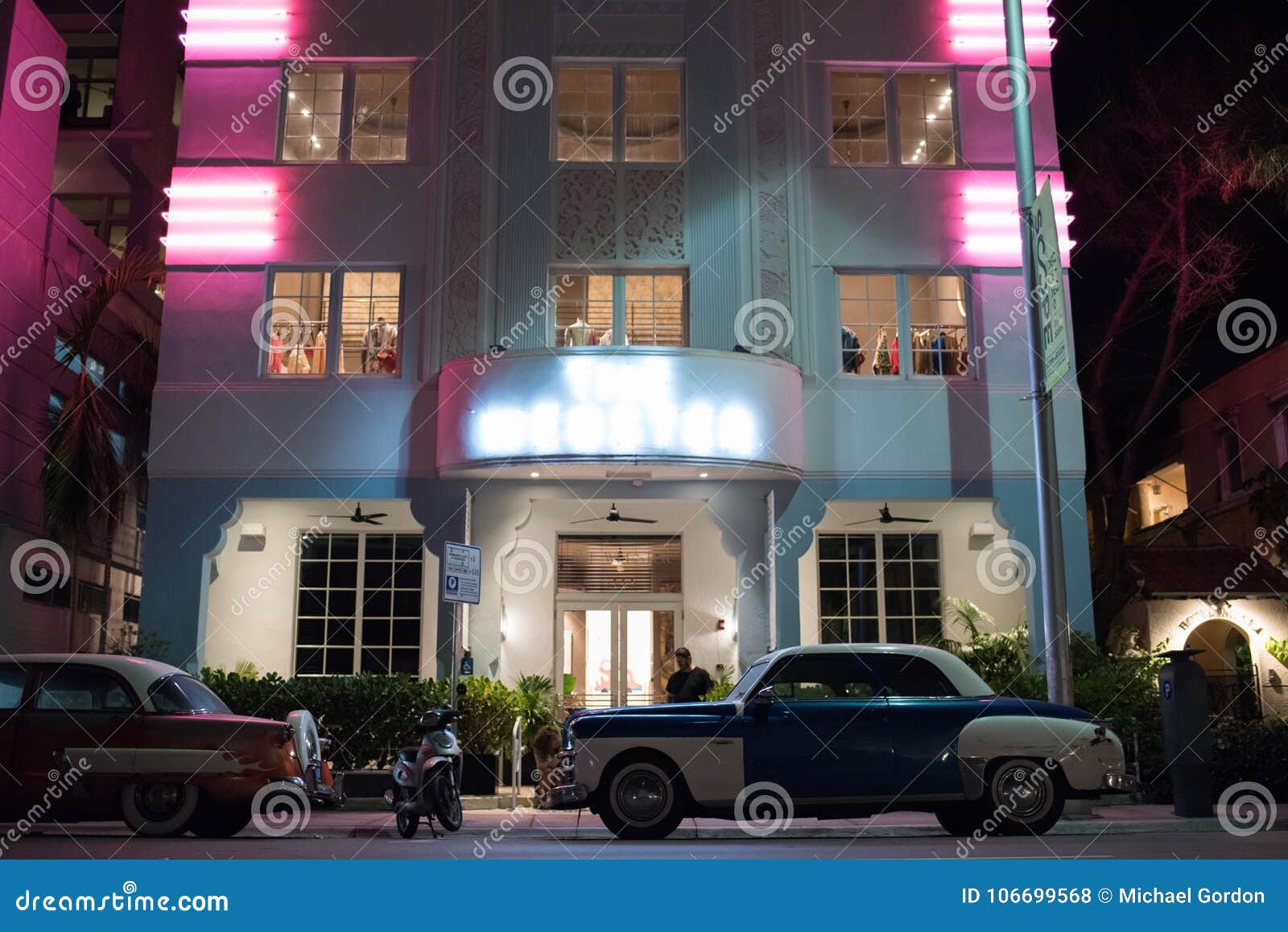 Distrito De Art Deco En Miami Beach Foto de archivo editorial - Imagen ...
