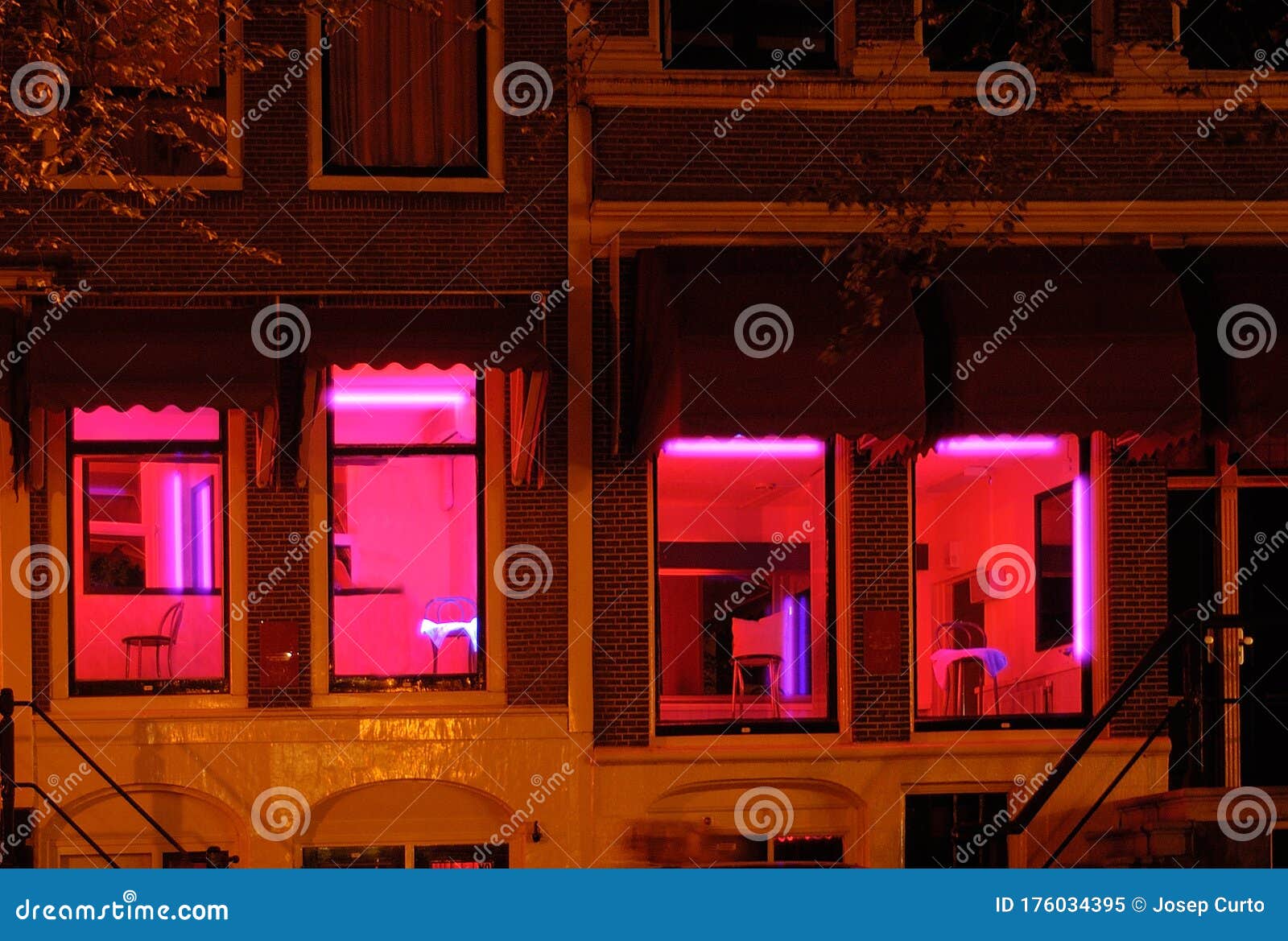 Distrito De Luz Roja De Amsterdam Imagen de archivo - Imagen de ...