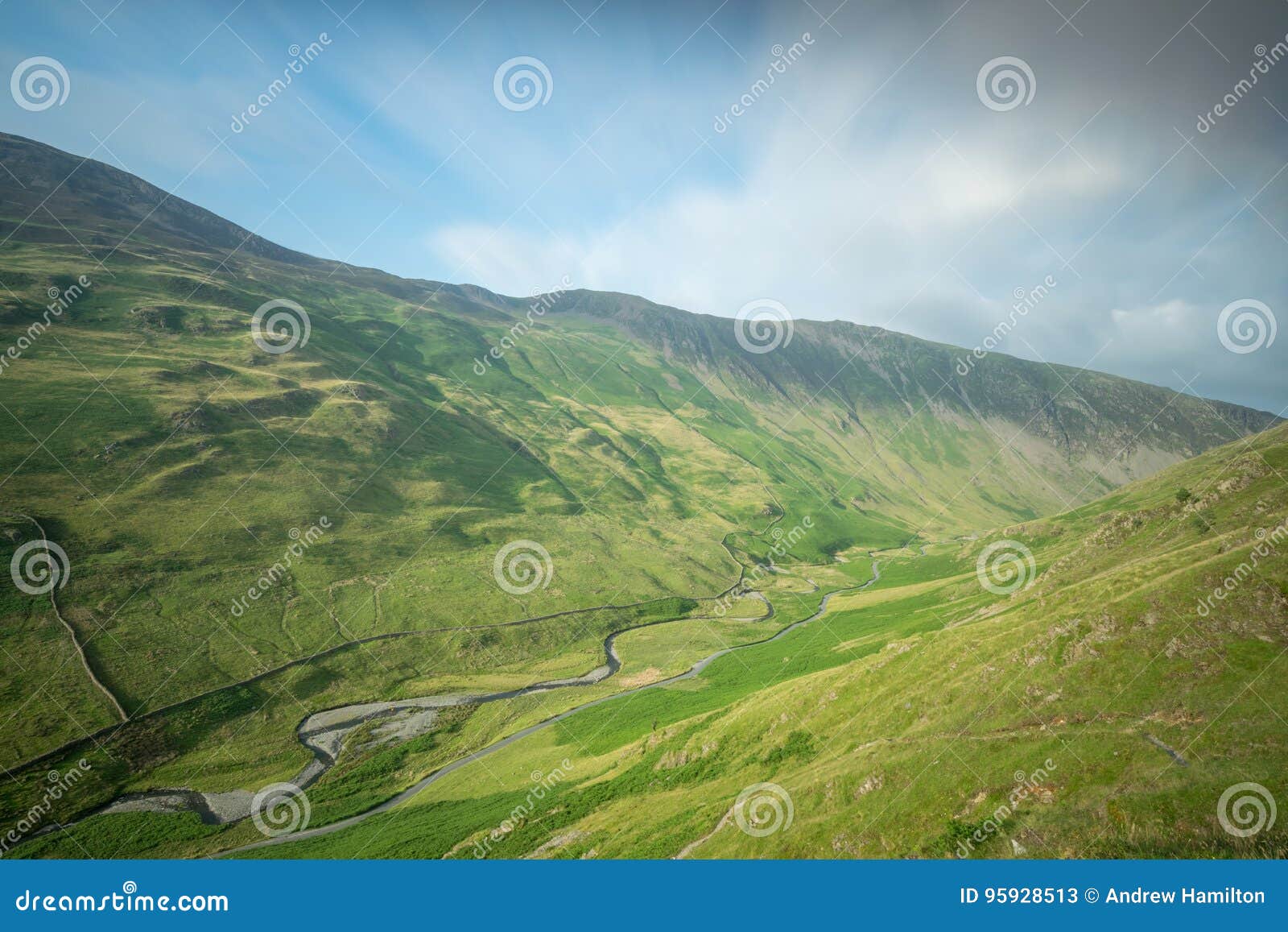 Distrito Do Lago Pass De Honister Imagem de Stock - Imagem de monte ...