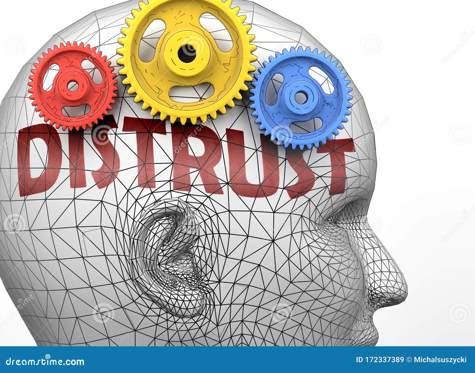Distrust and Human Mind - Pictured As Word Distrust Inside a Head To ...