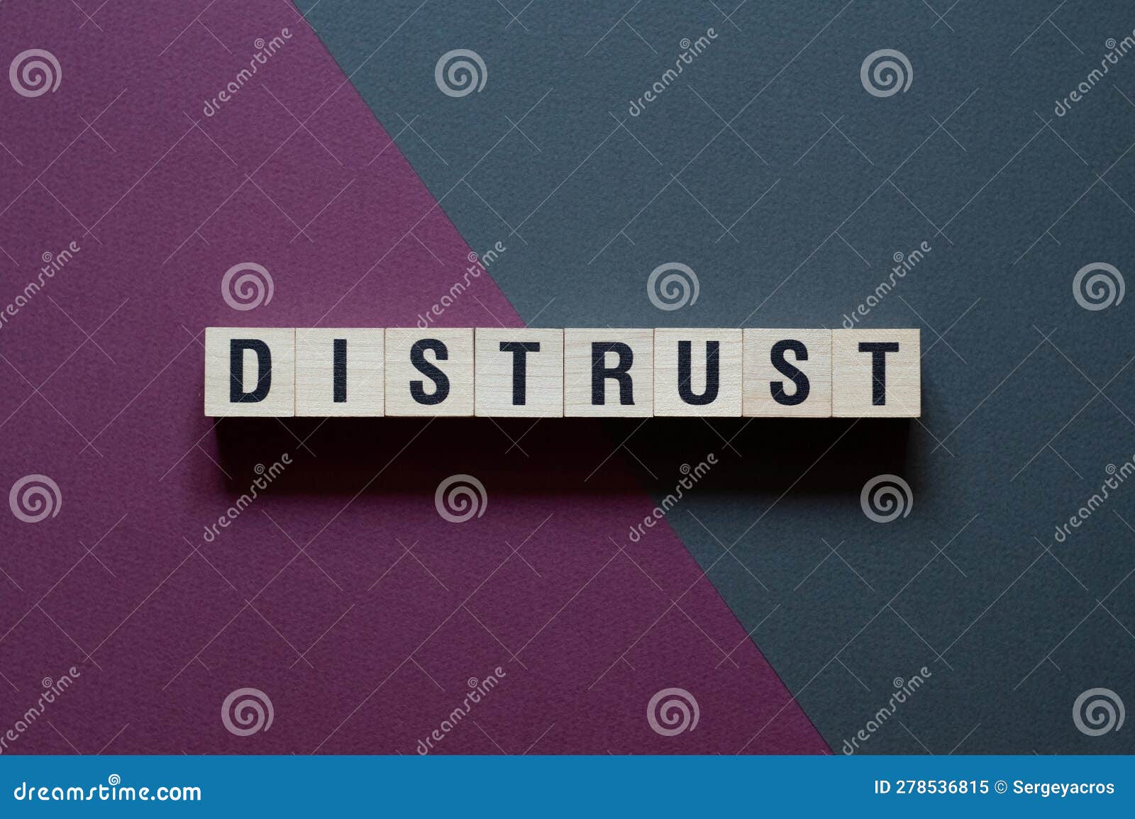 Distrust - Word Concept on Cubes Stock Image - Image of agreement ...