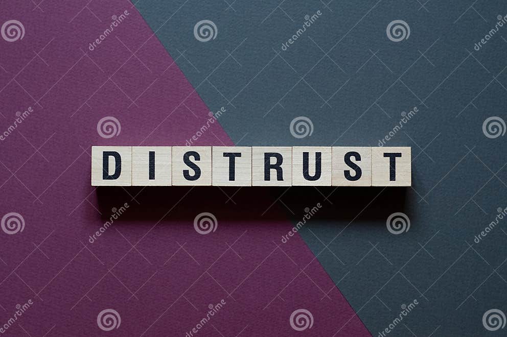 Distrust - Word Concept on Cubes Stock Image - Image of agreement ...