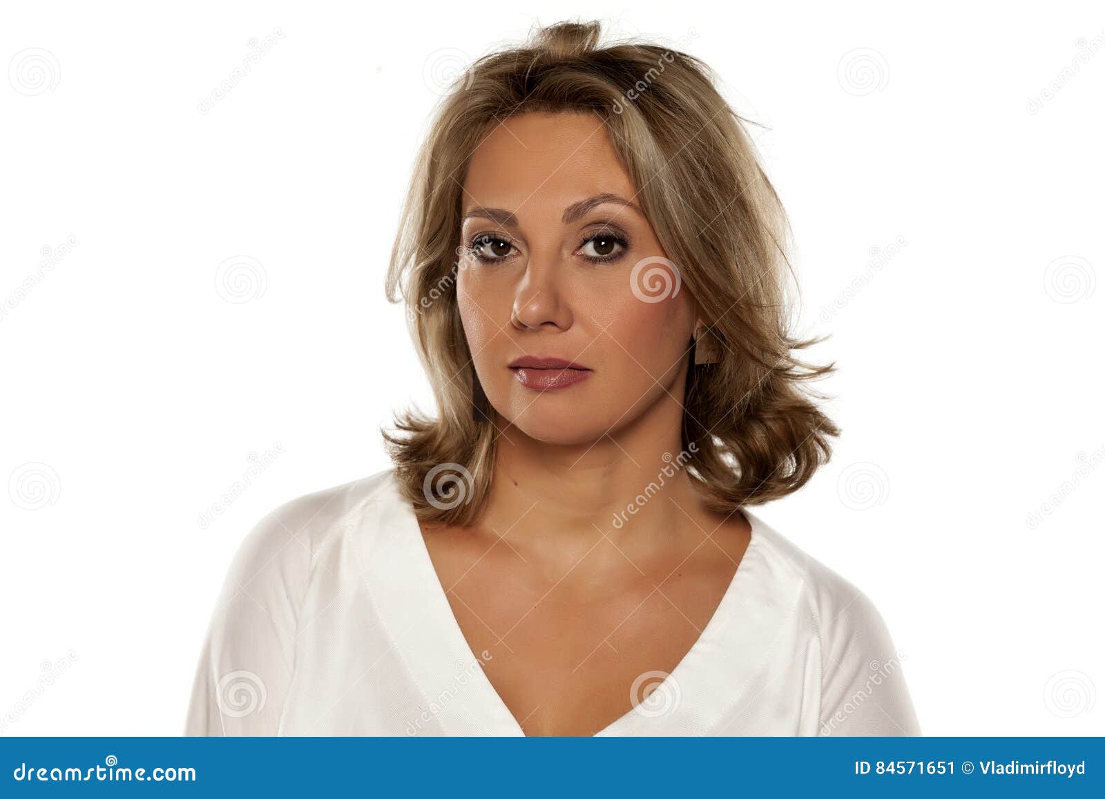 Distrustful woman stock image. Image of expression, distrust - 84571651