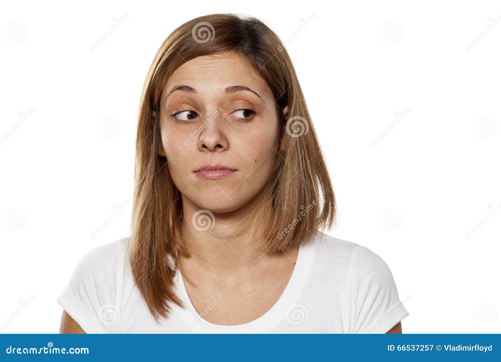 Distrustful woman stock image. Image of suspicion, people - 66537257