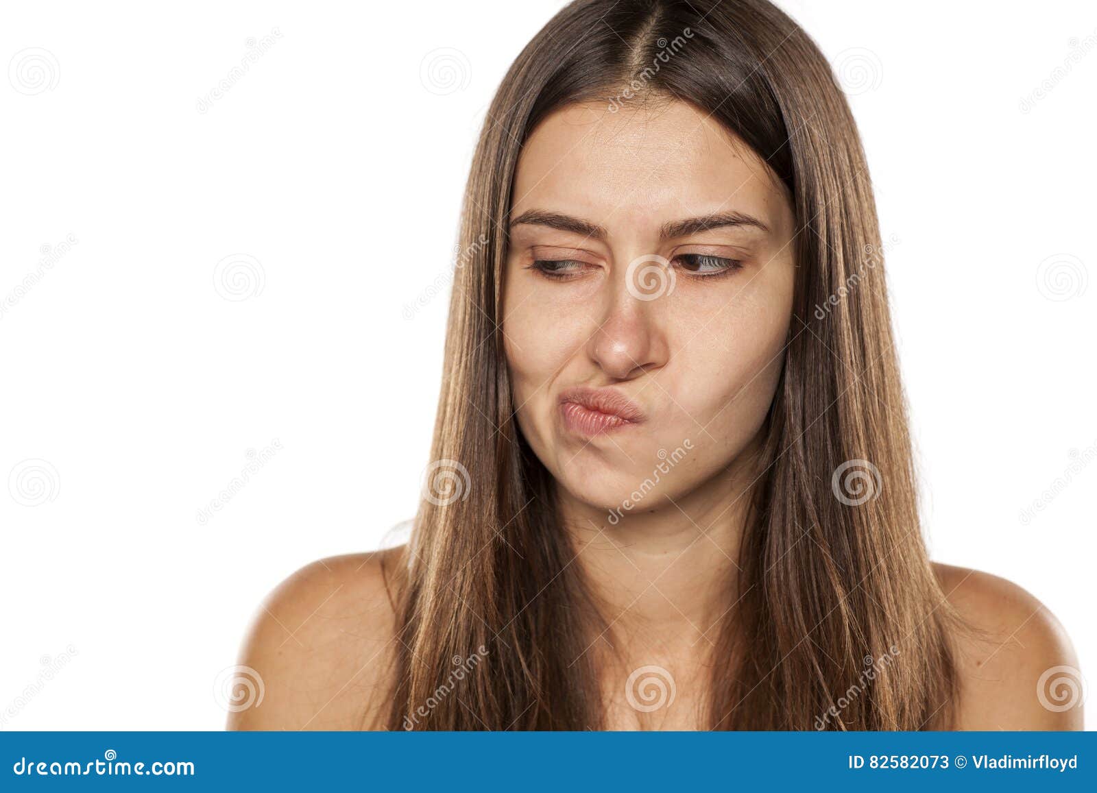Distrustful woman stock image. Image of critical, unsure - 82582073
