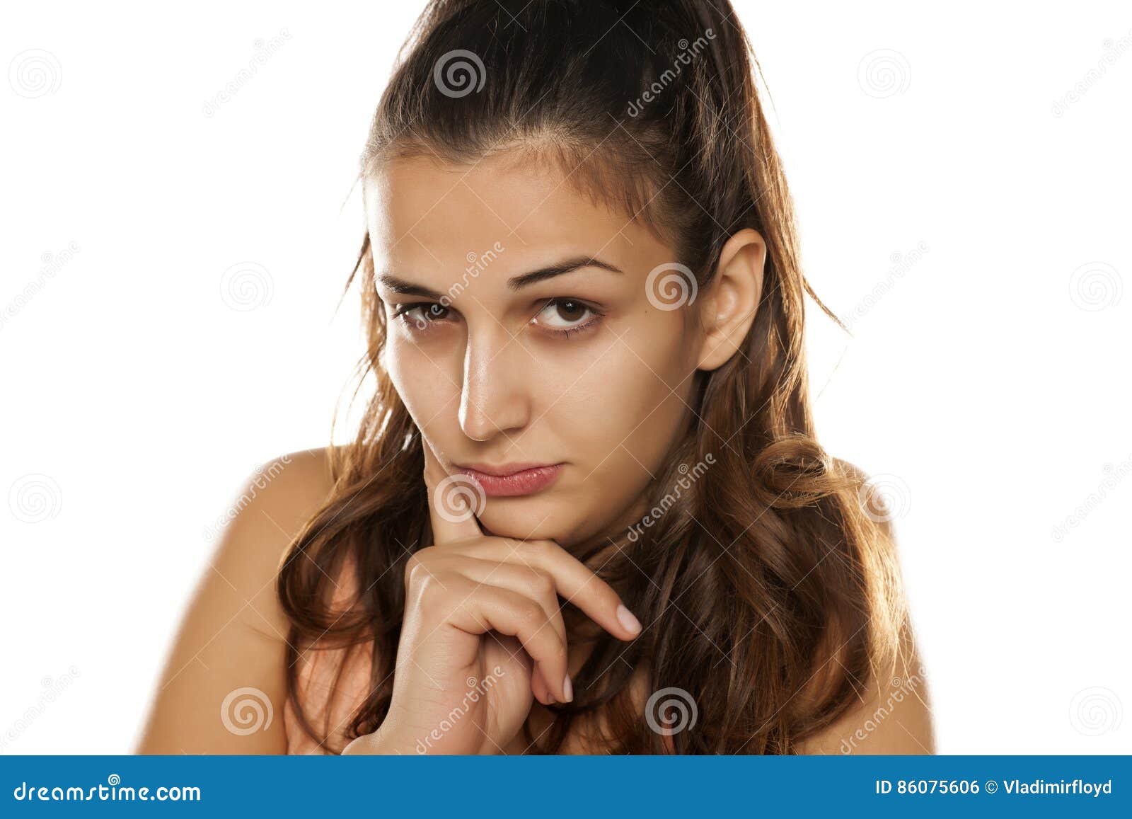 Distrustful woman stock photo. Image of doubtful, skeptic - 86075606