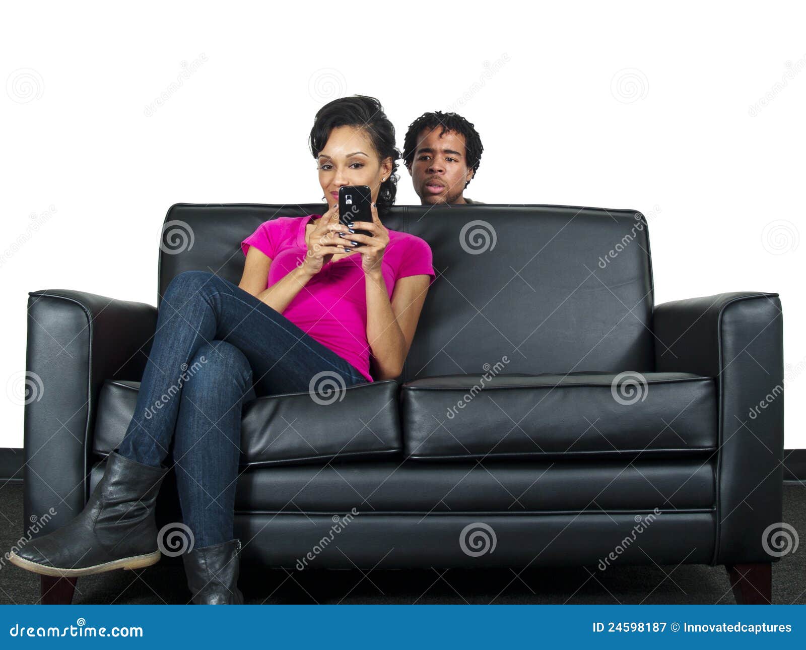 Distrusting boyfriend stock image. Image of frustration - 24598187