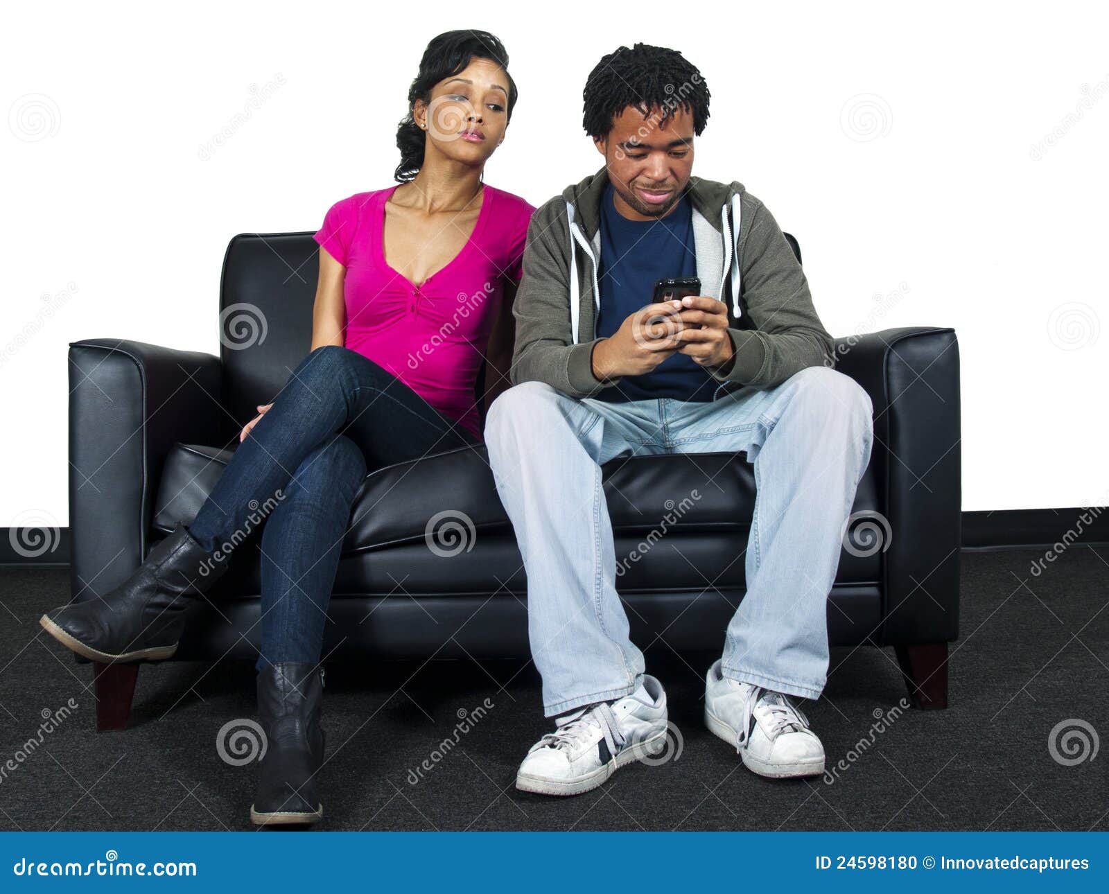 Distrusting girlfriend stock photo. Image of conflict - 24598180