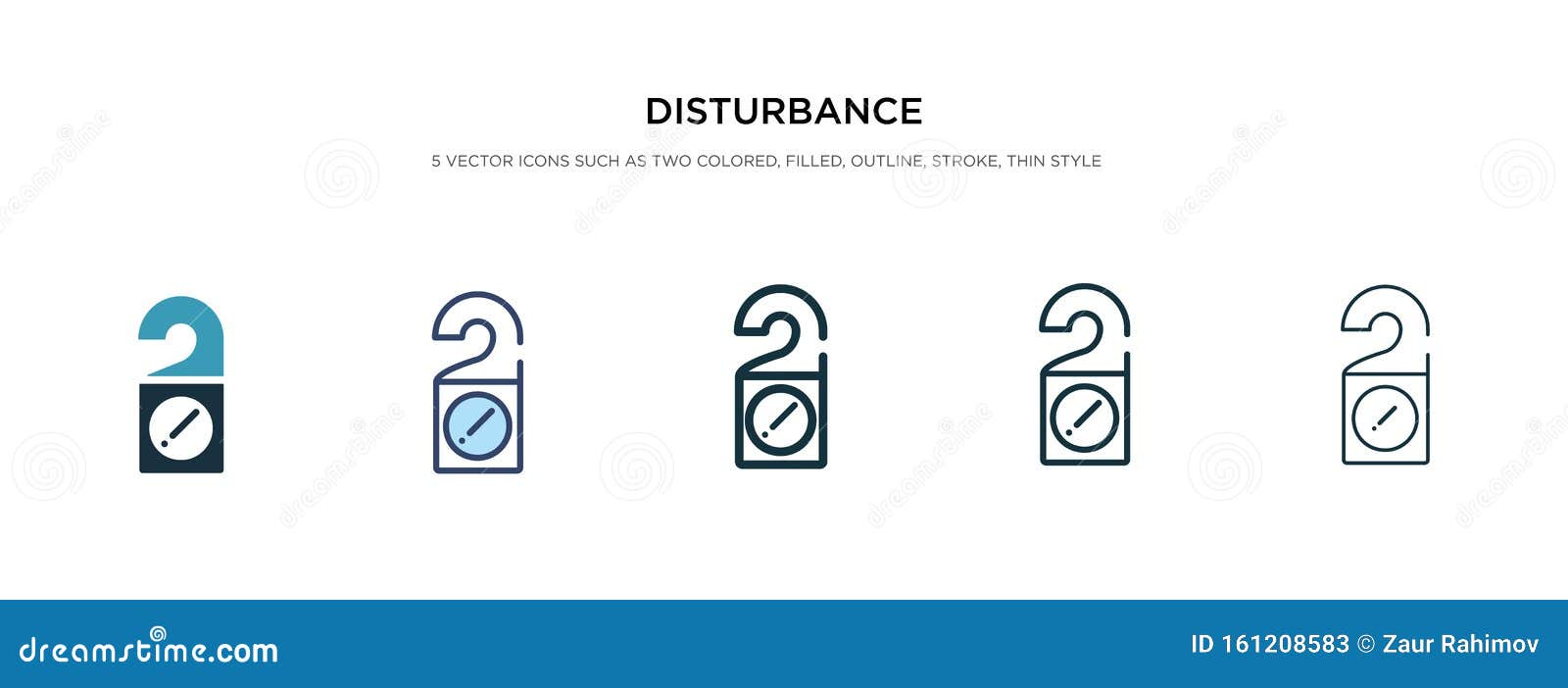 Disturbance Icon in Different Style Vector Illustration. Two Colored ...