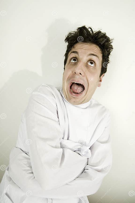 Disturbed young man stock image. Image of insanity, adult - 6750063