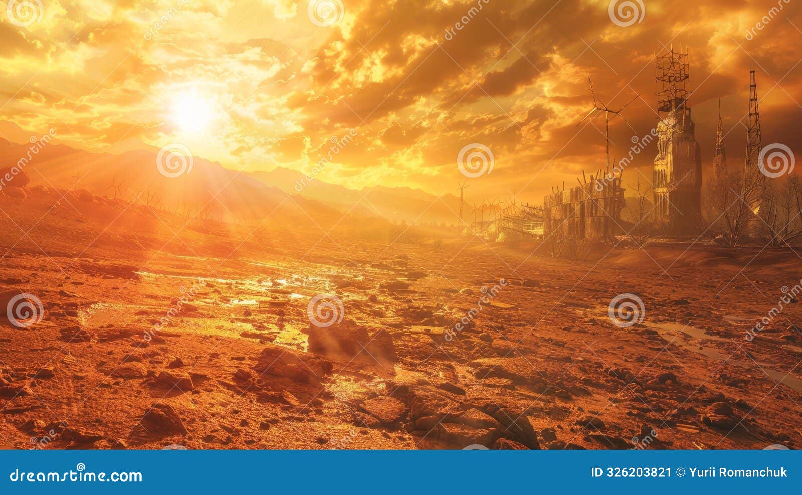 Disturbing Visual of Extreme Heat Realistic Image Illustrating the ...