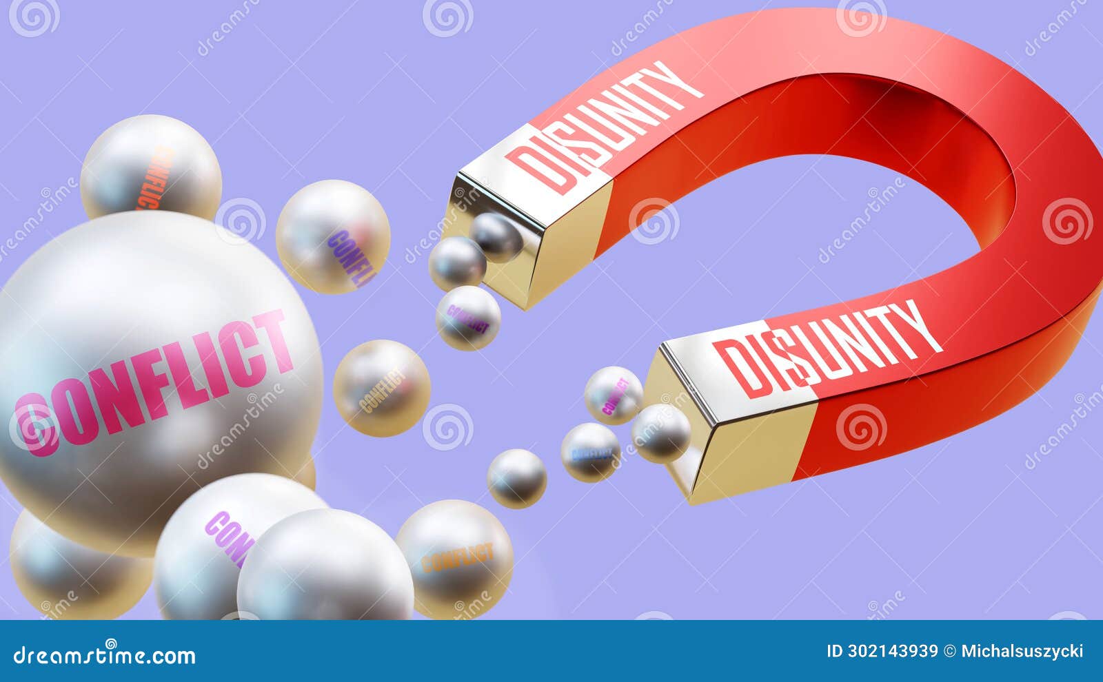 Disunity Which Brings Conflict. a Magnet Metaphor in Which Disunity ...