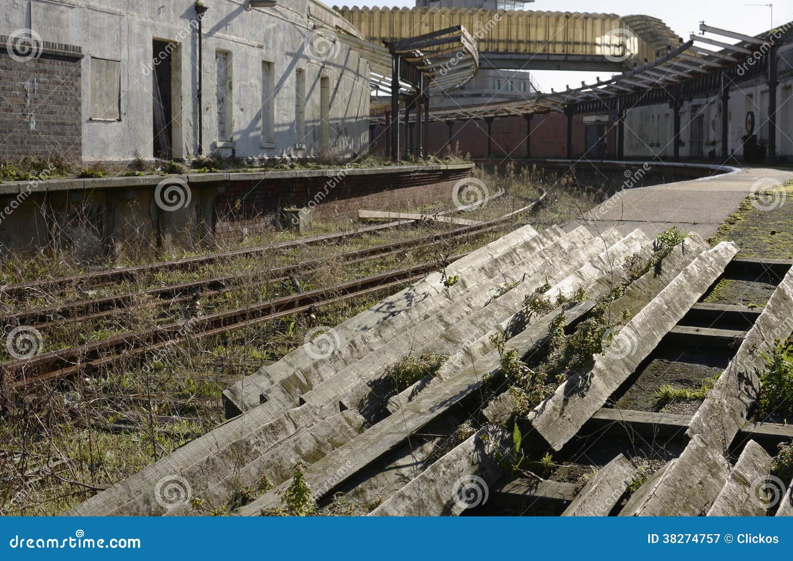 Disused Railway Station at Folkestone Harbour. England Stock Image ...