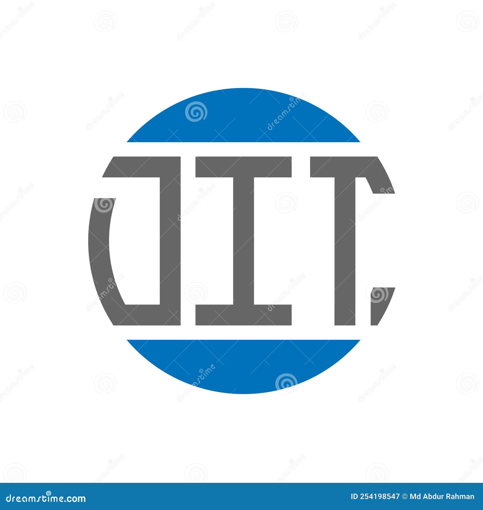 DIT Letter Logo Design on White Background. DIT Creative Initials ...