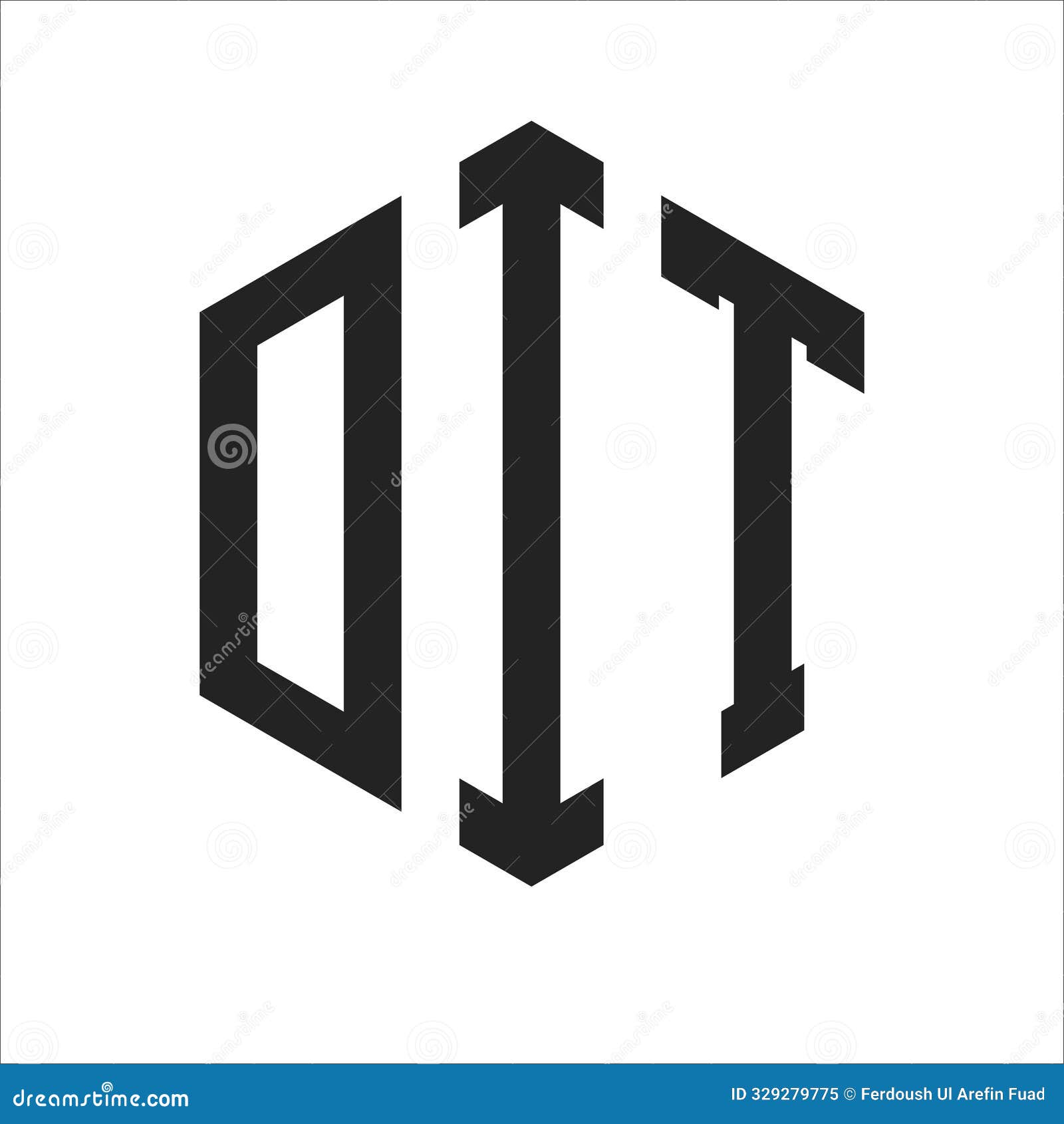 DIT Logo Design. Initial Letter DIT Monogram Logo Using Hexagon Shape ...