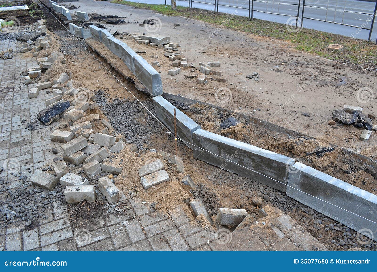 Ditch with borders stock photo. Image of fragment, pavement - 35077680