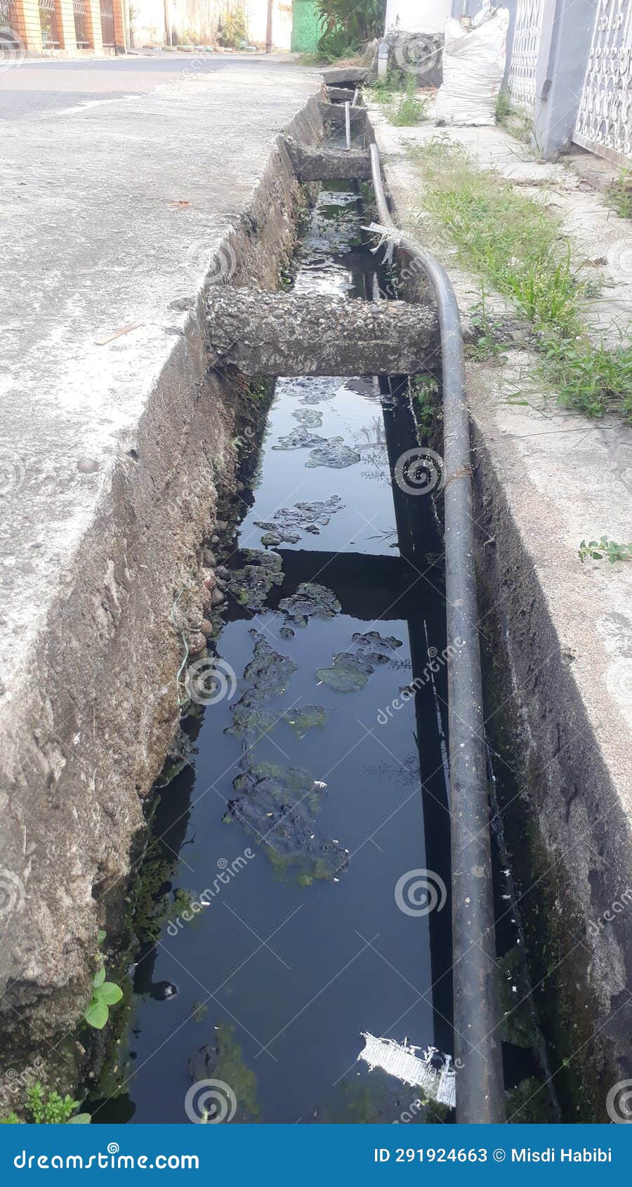 Ditch on the Side of the Road Stock Image - Image of ditch ...