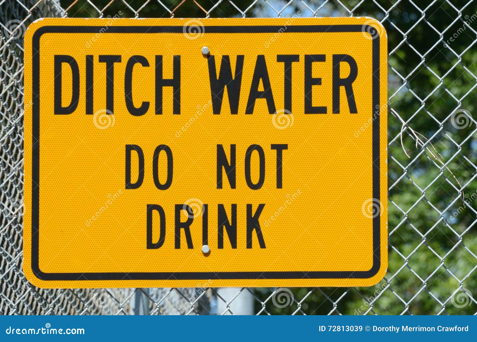 Ditch Water Do Not Drink stock image. Image of irrigation - 72813039