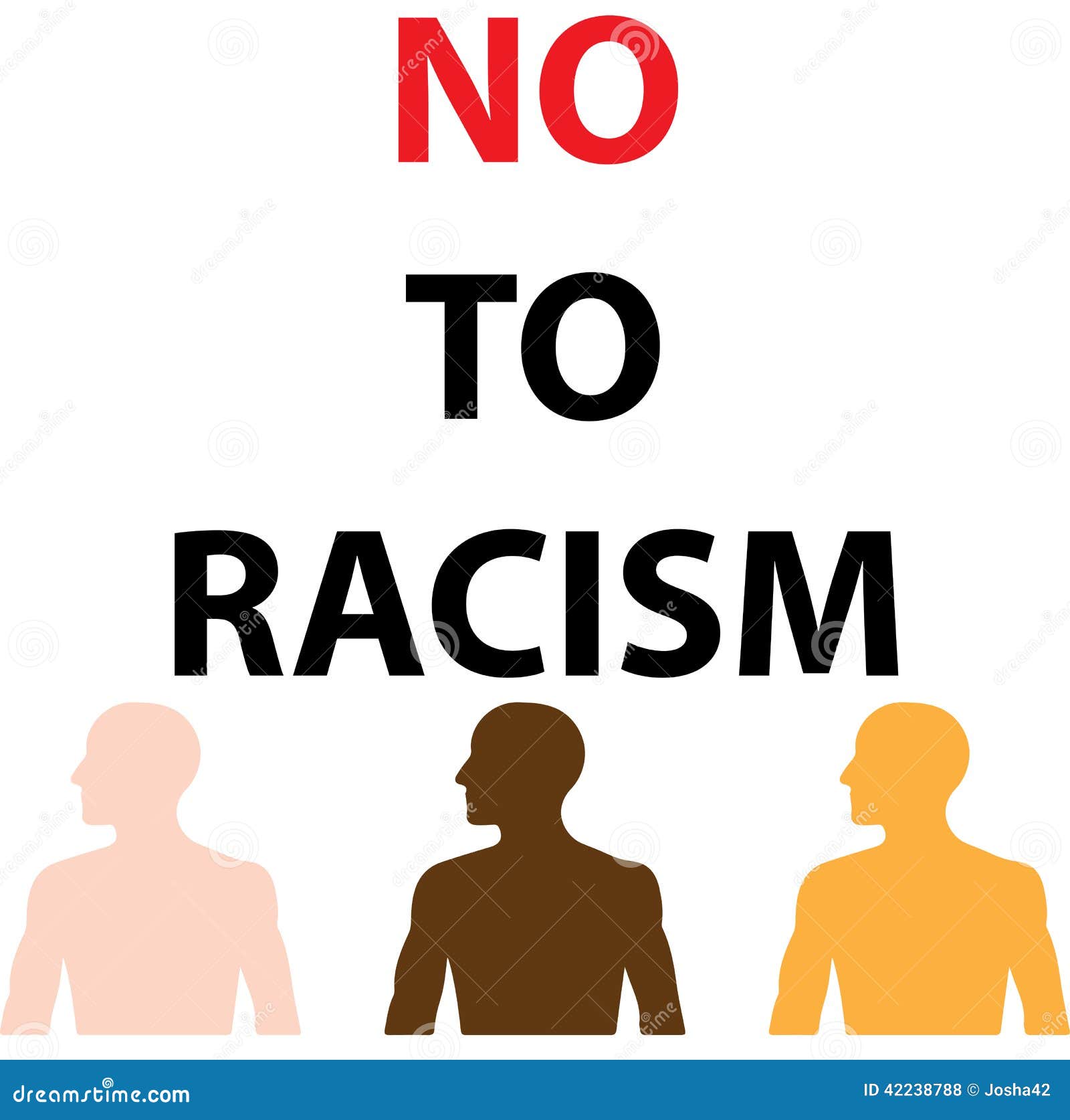 Dites non au racisme illustration de vecteur. Illustration du africain ...