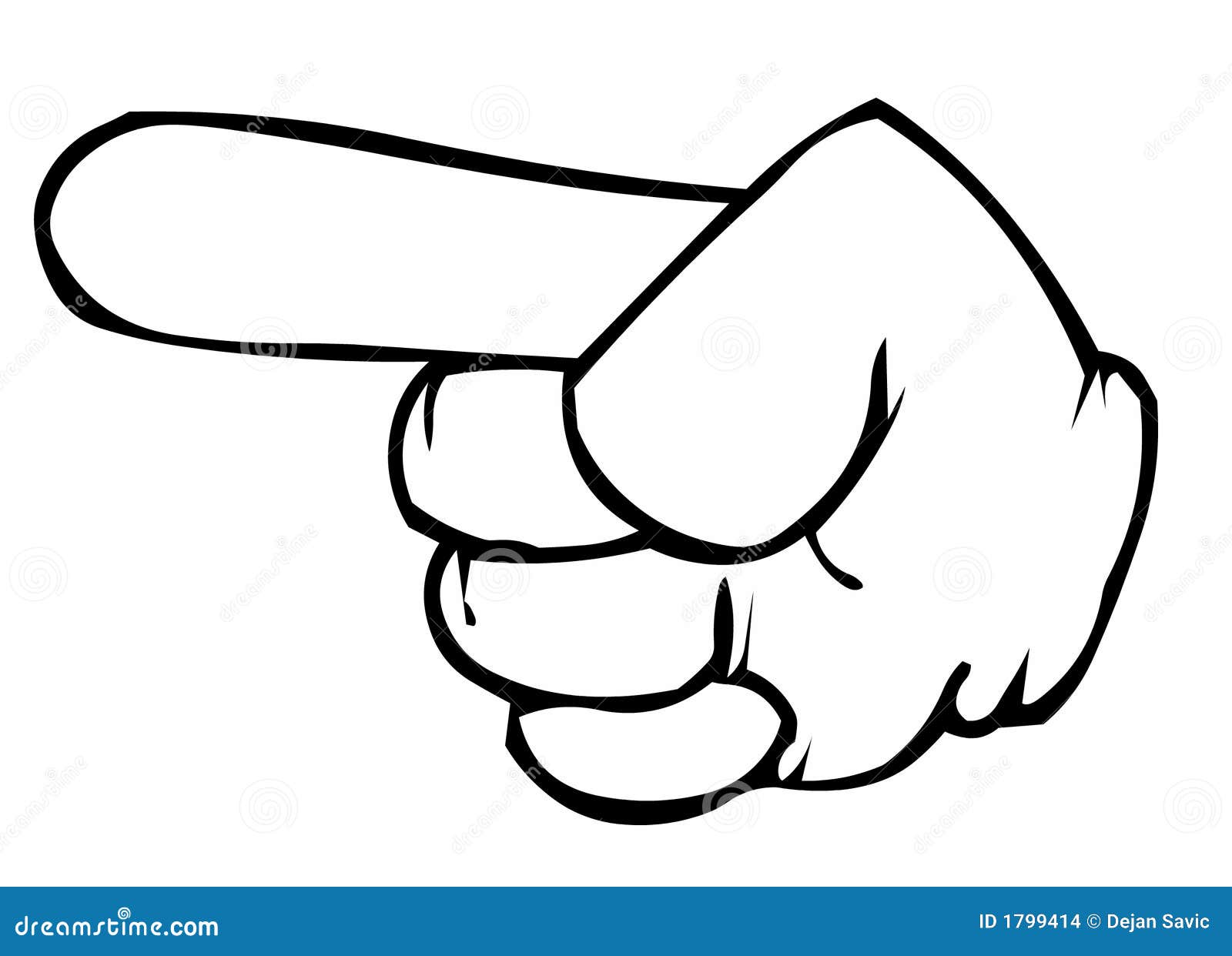 Dito indice illustrazione di stock. Immagine di comic - 1799414