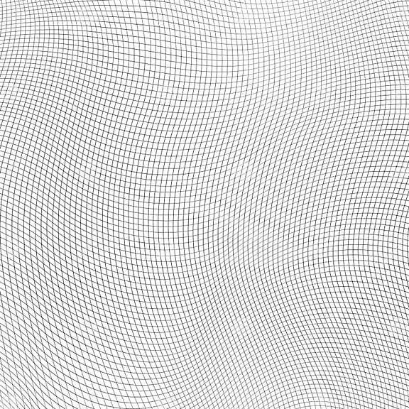 Ditorted Grid Background Vector. Optiacal Illusion Wavy Cells Texture ...