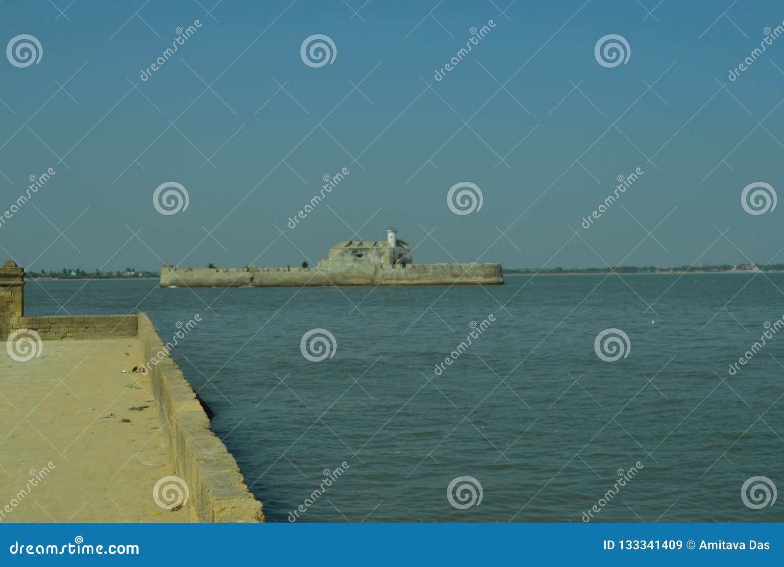 Diu Jail stock image. Image of water, archtecture, colour - 133341409