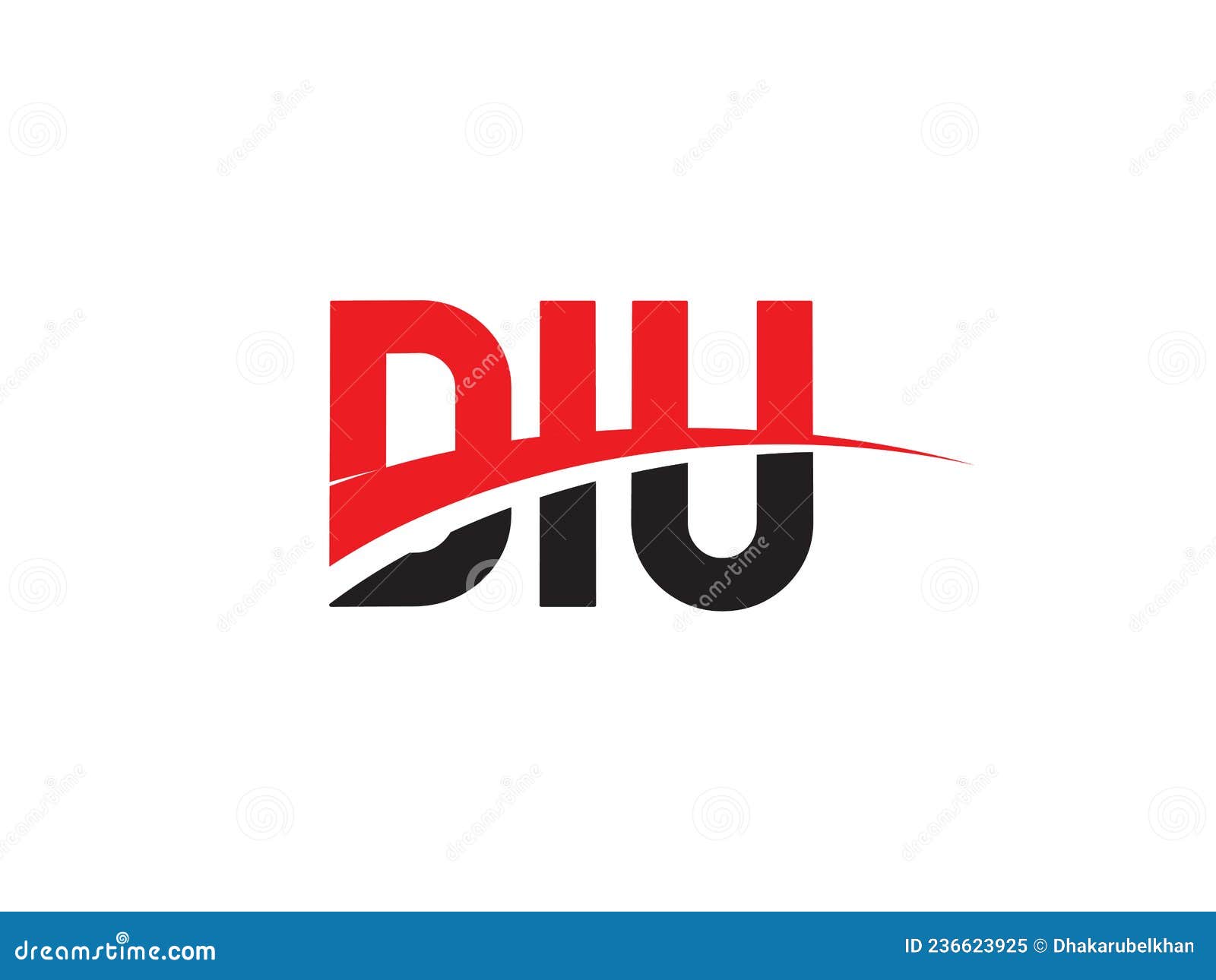 DIU Letter Initial Logo Design Vector Illustration Stock Vector ...