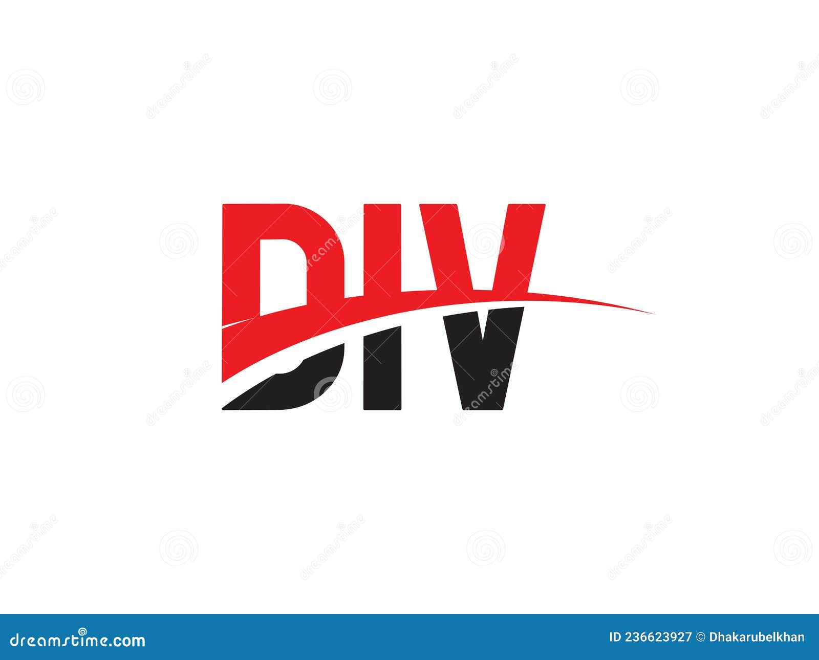 DIV Letter Initial Logo Design Vector Illustration Stock Vector ...