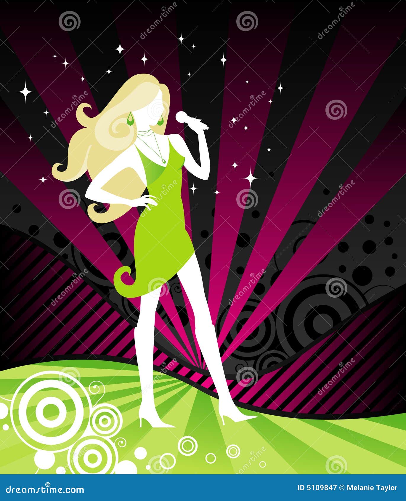 Diva au néon illustration de vecteur. Illustration du noir - 5109847