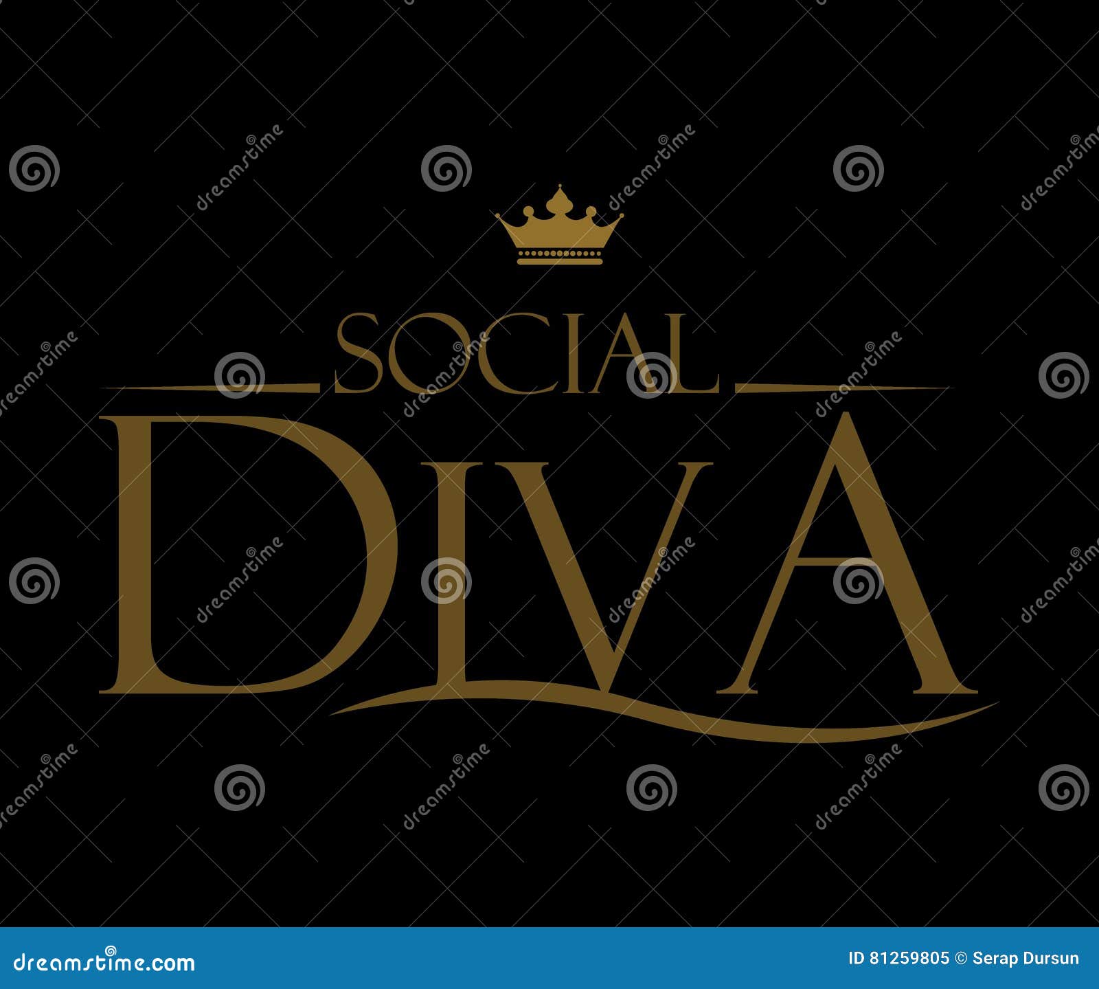 Diva Logo Design ilustração stock. Ilustração de elegante - 81259805