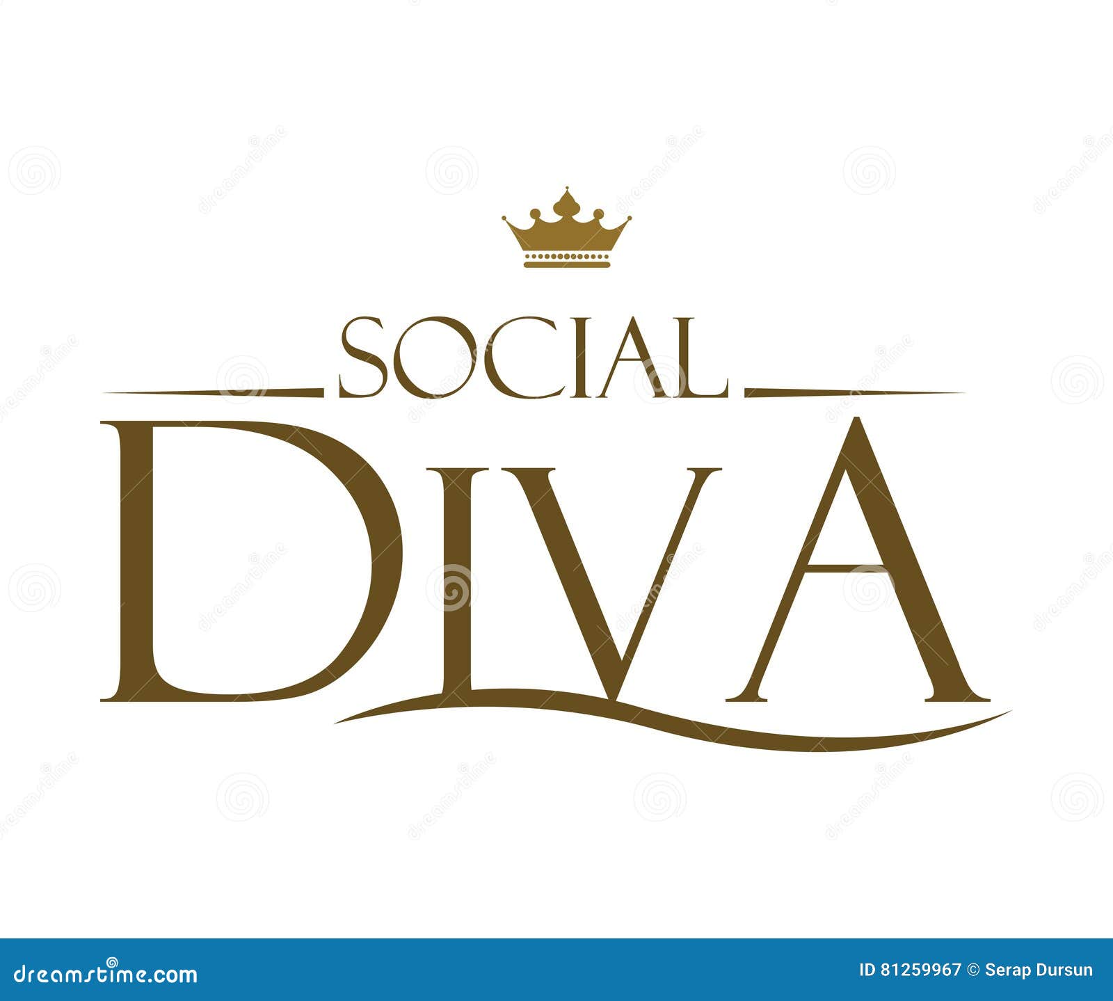 Diva Logo Design ilustração stock. Ilustração de senhora - 81259967