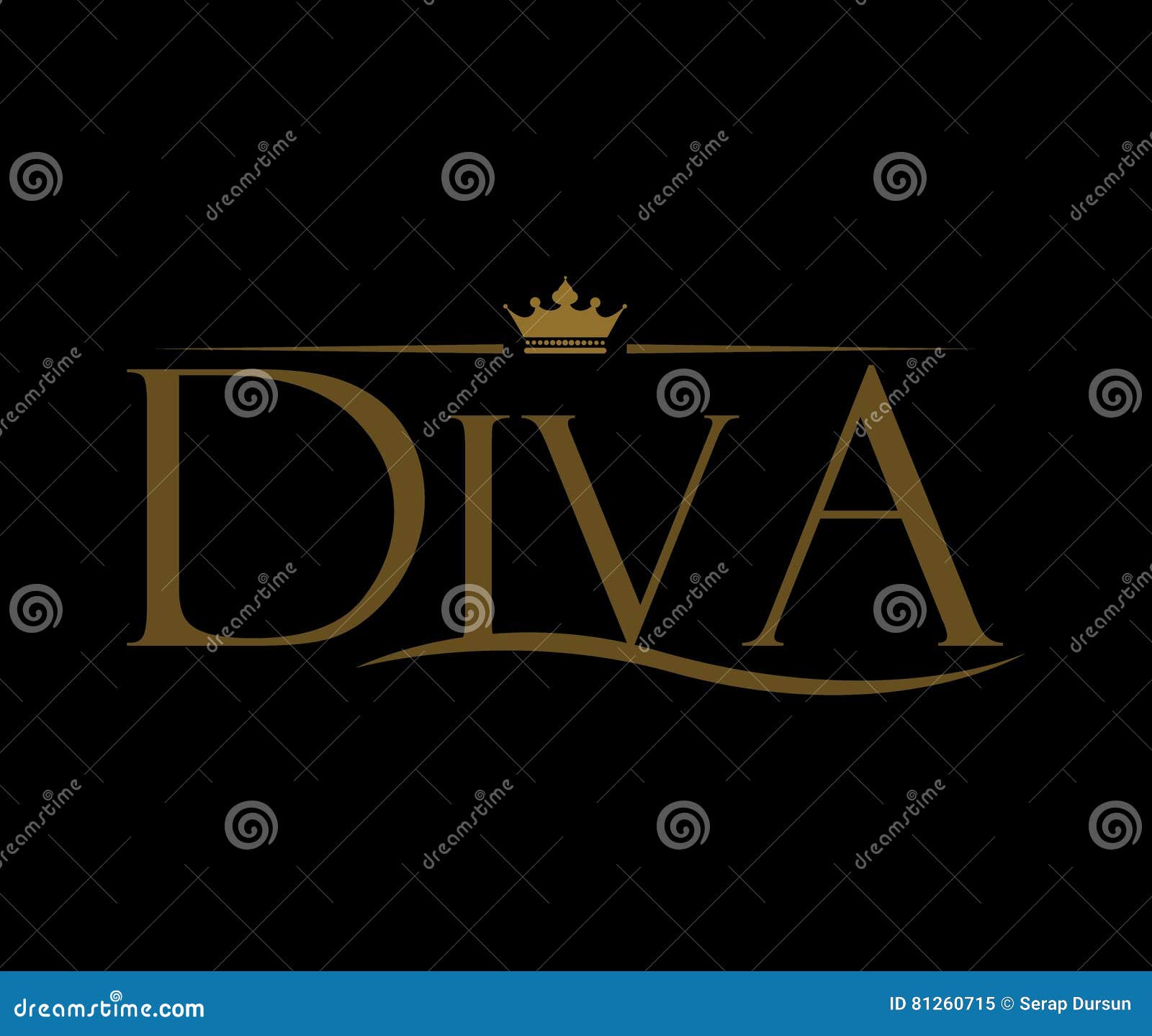 Diva Logo Design vektor illustrationer. Illustration av abstrakt - 81260715