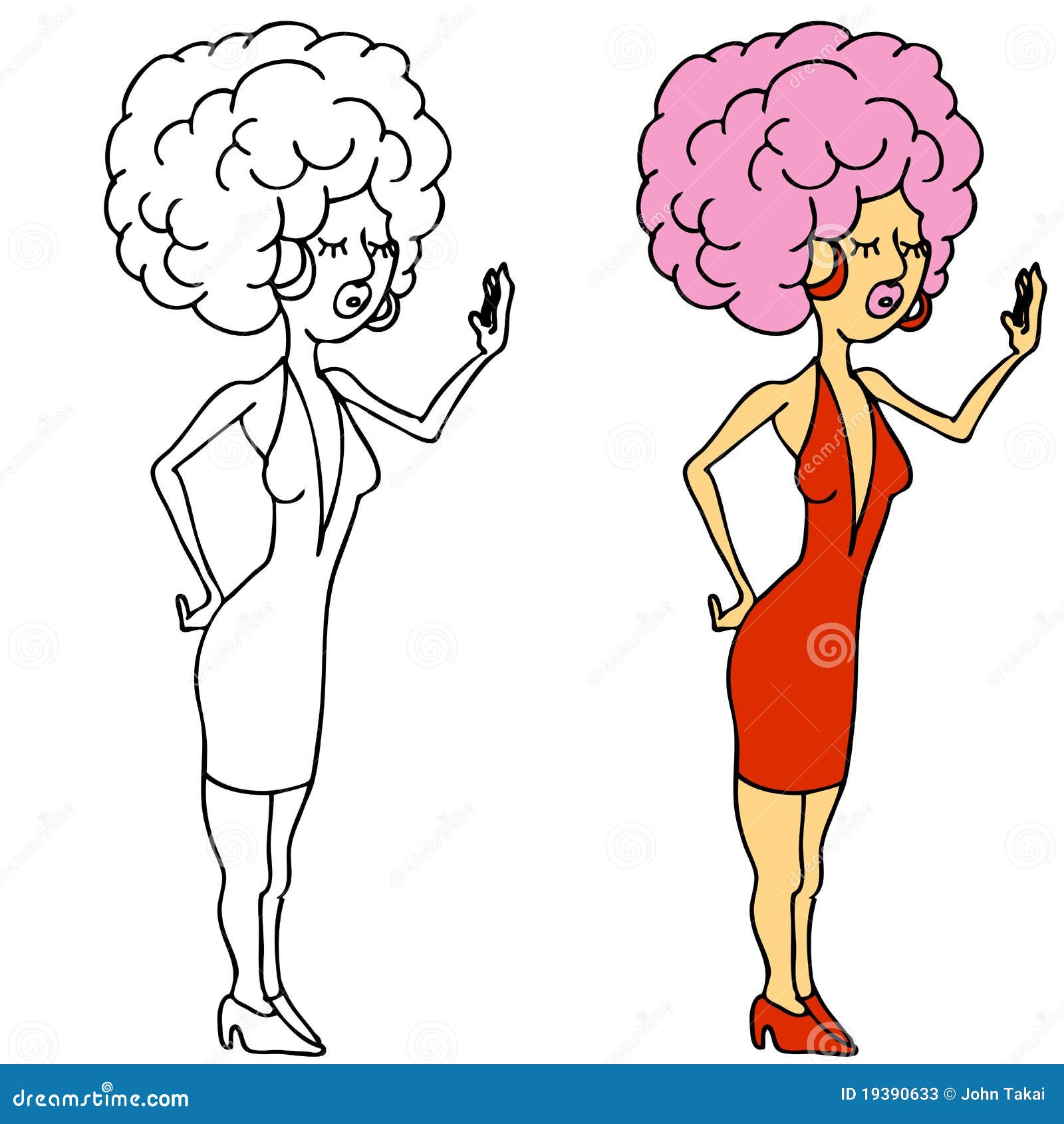 Diva Pose stock vector. Illustration of drawing, girl - 19390633