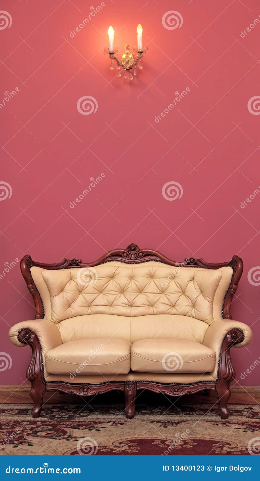 Divan stock image. Image of leathern, luxuriant, leather - 13400123