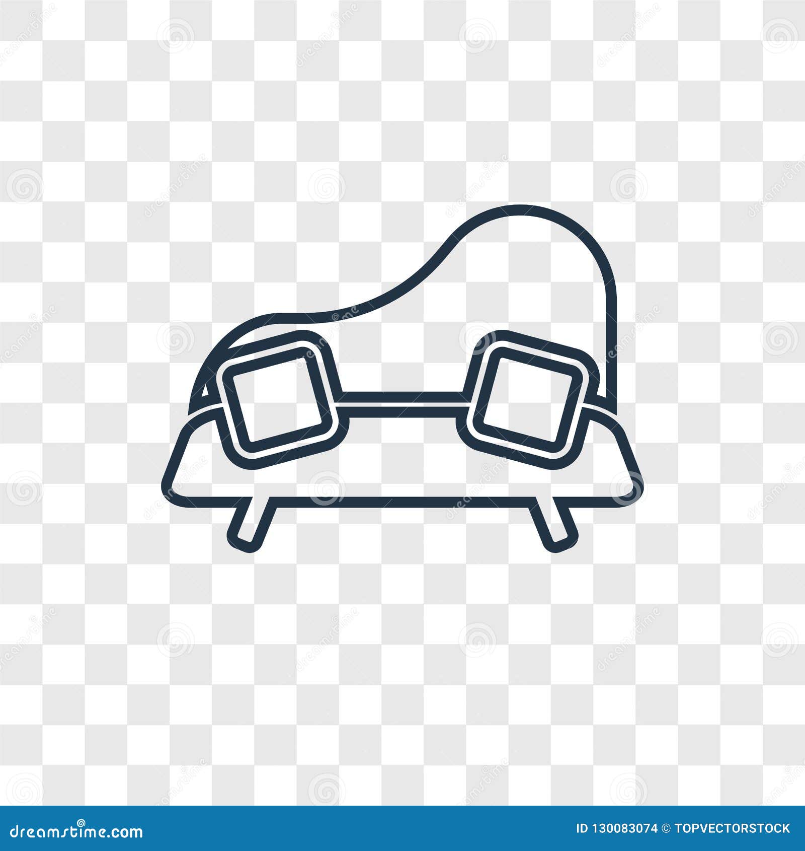 Divan Concept Vector Linear Icon Isolated on Transparent Background ...