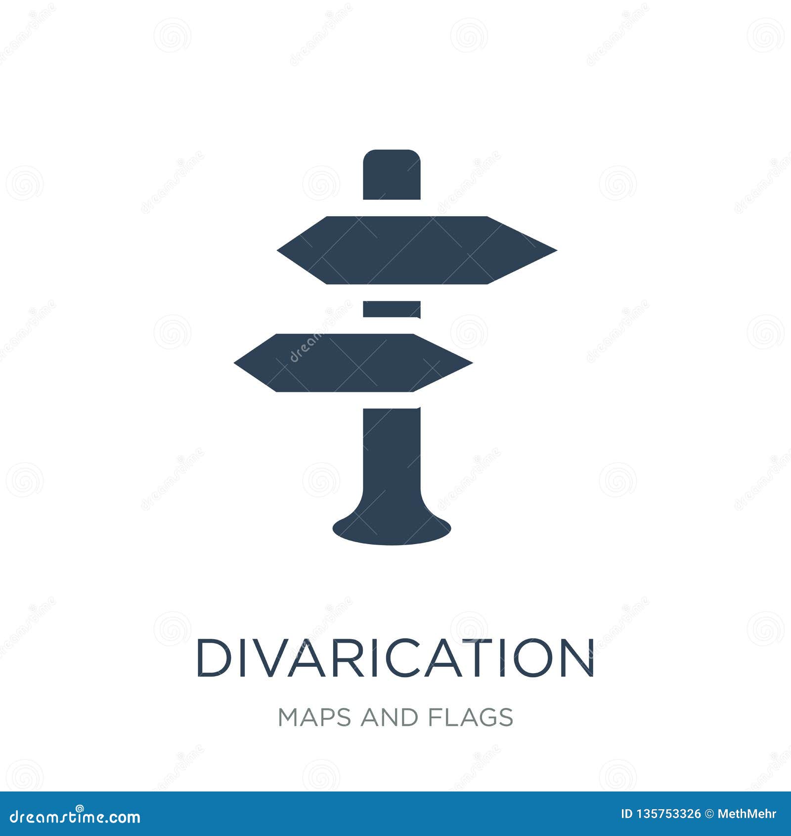Divarication Icon in Trendy Design Style. Divarication Icon Isolated on ...