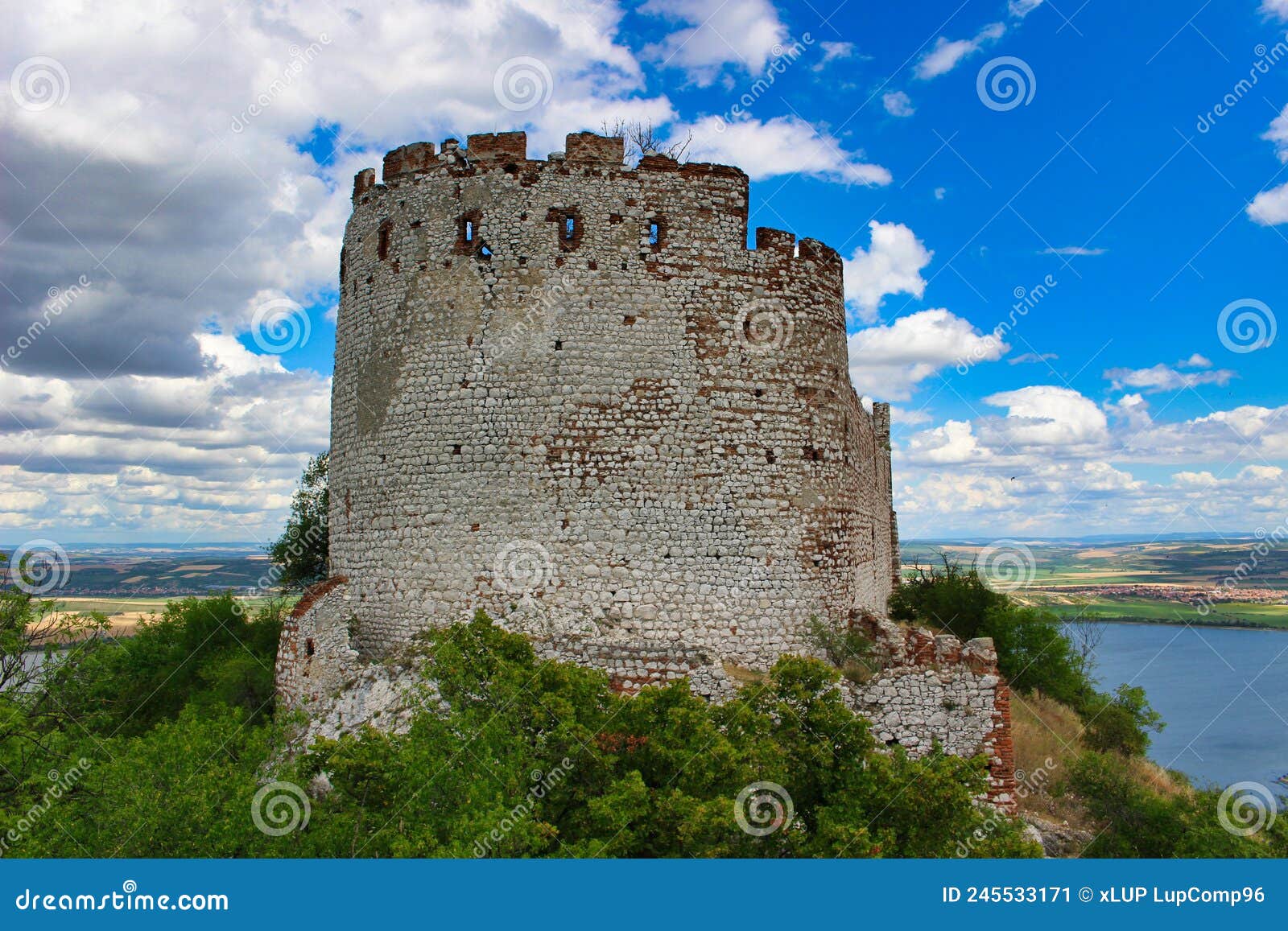 Devicky Or Divci Hrady Castle. Ruin Of Limestone Gothic Castle Stock ...