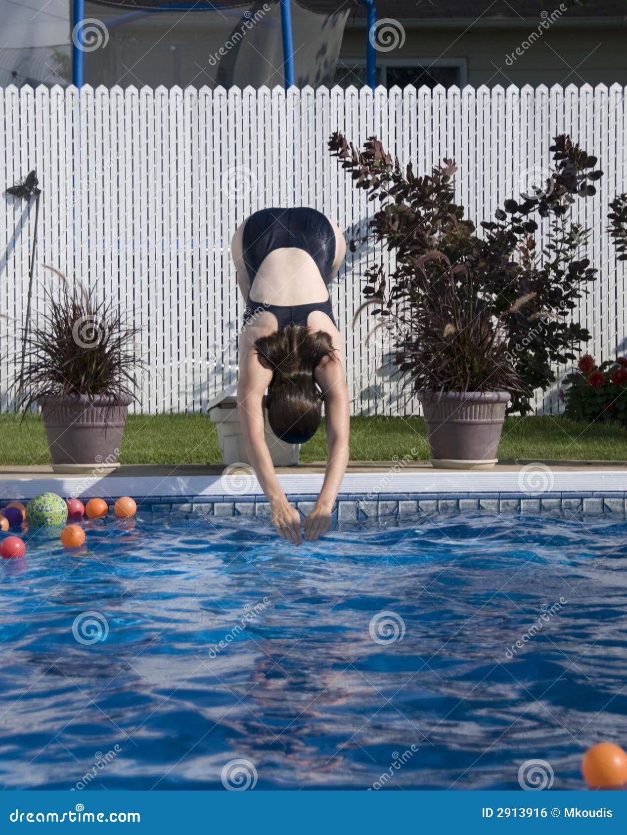 The Dive stock photo. Image of waves, bather, hair, diving - 2913916