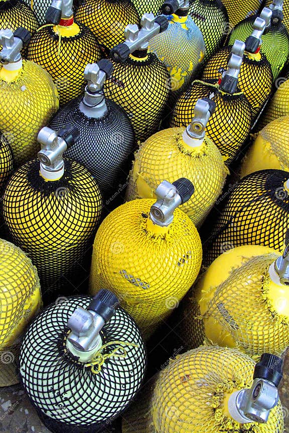 Dive Air Tanks stock photo. Image of ocean, submarine - 333938664