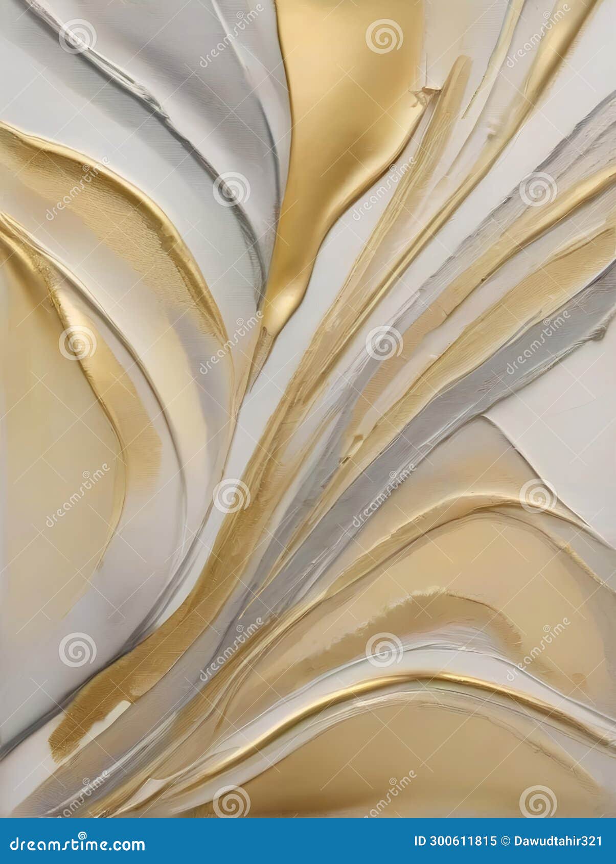 Fluid Alluvial Plain in 2D Elegance with Wet Splashes of Silver, Dark ...