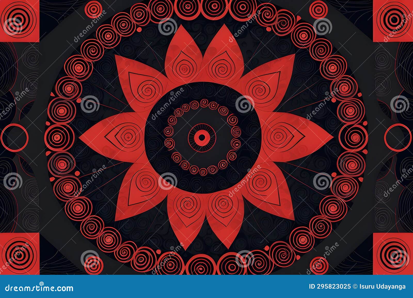 Red and Black Geometric Batik Patterns. Tradition Meets Modernity Stock ...