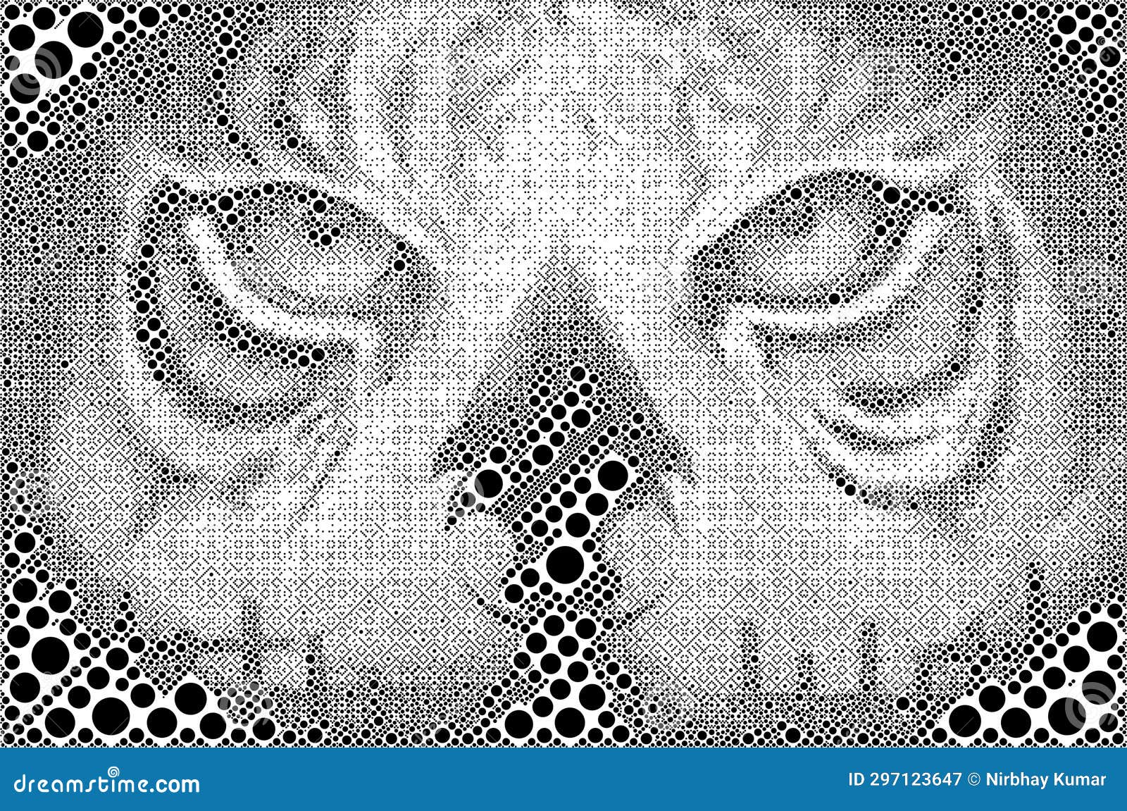 Tiger Eye Texture Portrayed Through An Array Of Circles In Various ...