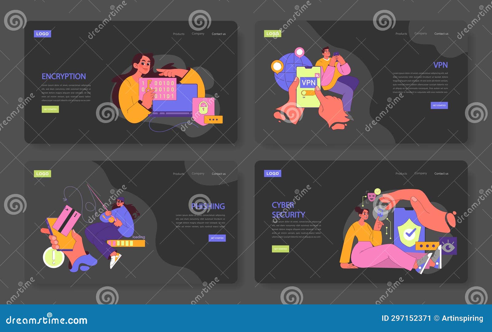 Dive into the Dark Mode of Digital Defense with Captivating Vectors ...